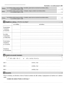 Mathématiques CE2 ♦ Évaluations de l'année 2011-2012 ~ Cartable d'une ...