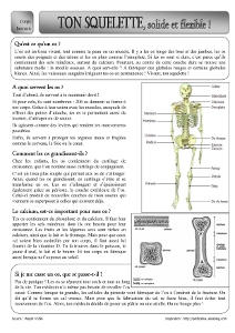 Lecture CE2 ♦ Le squelette (documentaire) ~ Cartable d'une maitresse