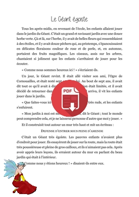 Le Géant égoïste - extrait ~ Cartable d'une maitresse