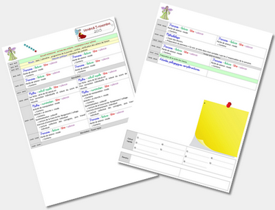 Cahier journal ♦ Mes modèles journaliers ~ Cartable d'une maitresse